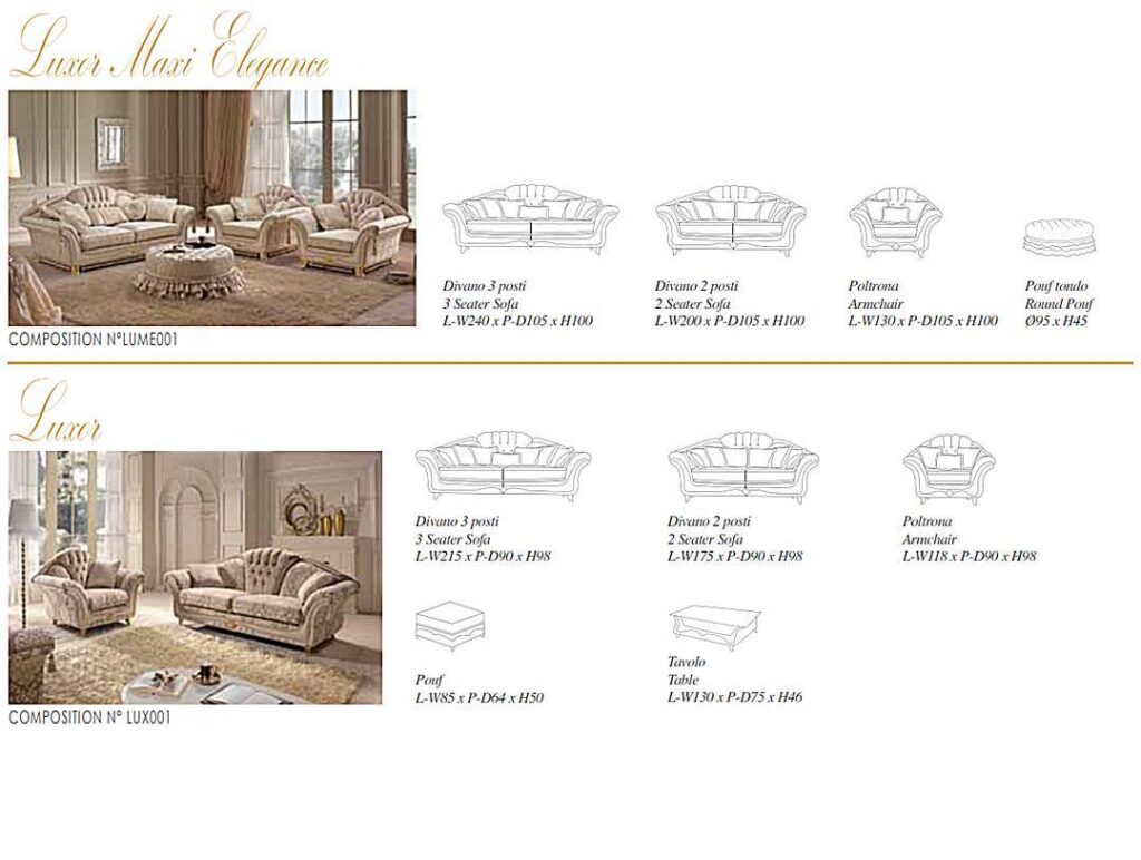 【商品紹介】SATのロングラン・コレクション ”Mod.Luxor ” ソファー - 輸入家具 | 東京・六本木 輸入家具専門店 六本木アピス | 輸入家具を国内最安値のお値段で。